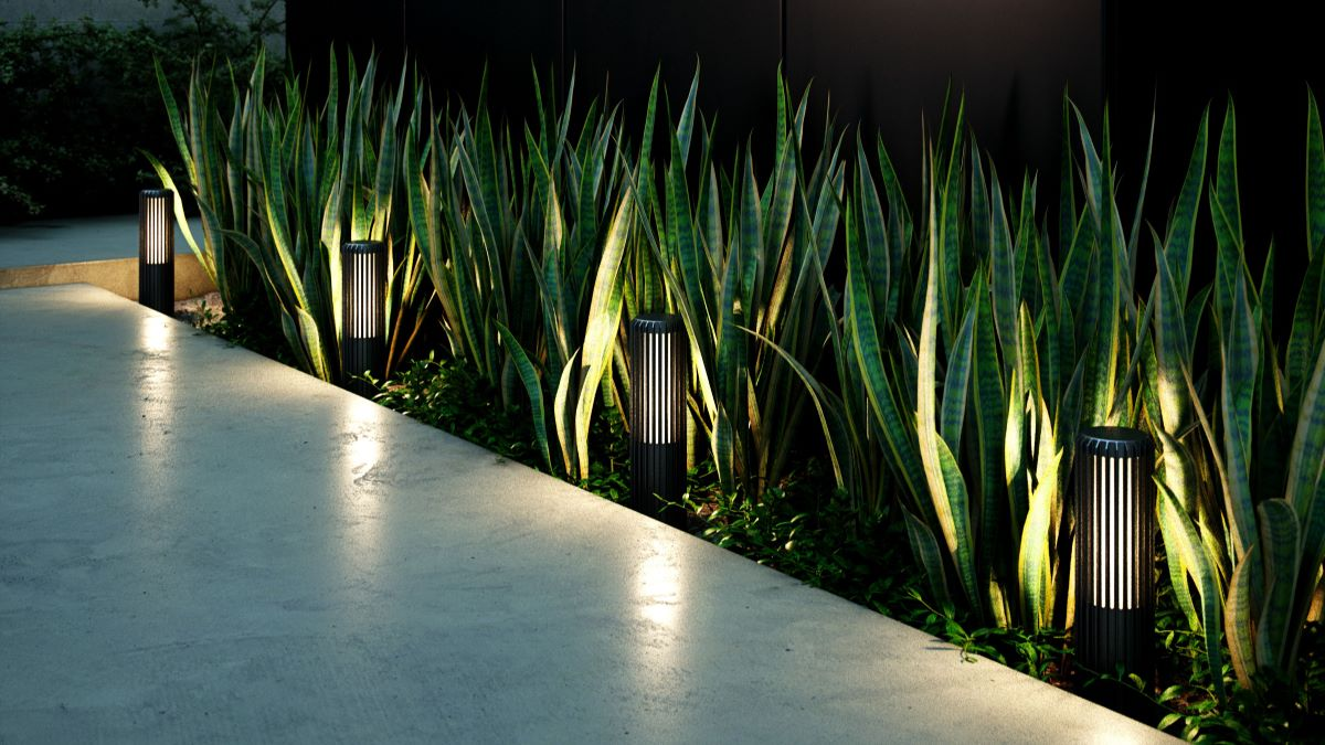 Led Bollard Lights Classic Set Of 2 Modern IP44 Outdoor Post Bollard
