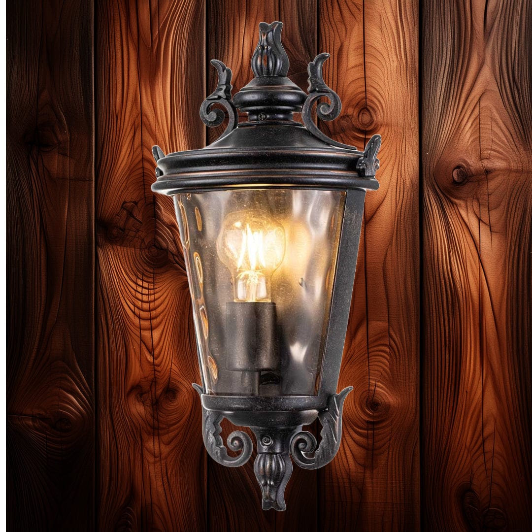 Elstead Baltimore Outdoor Half Lantern Wall Light | Free Delivery