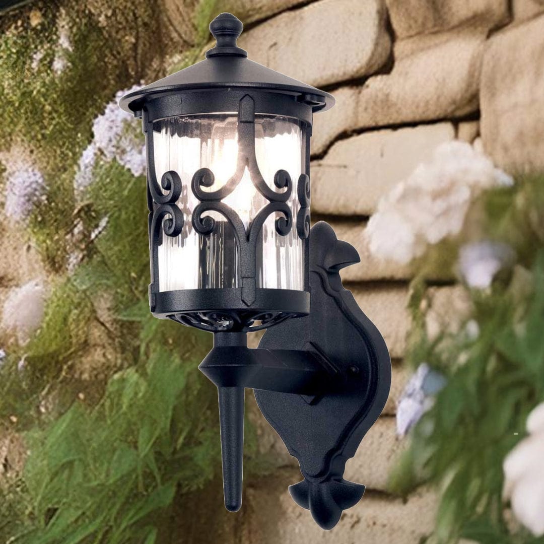 Elstead Hereford Up Lantern Outdoor Wall Light | Free Delivery