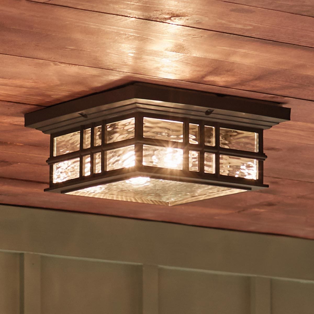 Kichler Beacon Square Outdoor Ceiling Light | Free Delivery