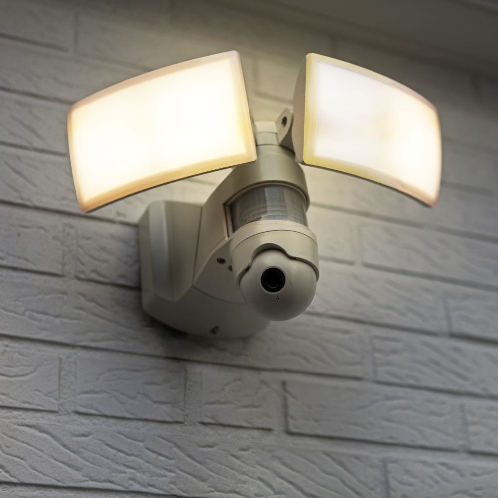 Lutec Libra Twin Lamp Camera Light with PIR Motion Sensor | Free Delivery